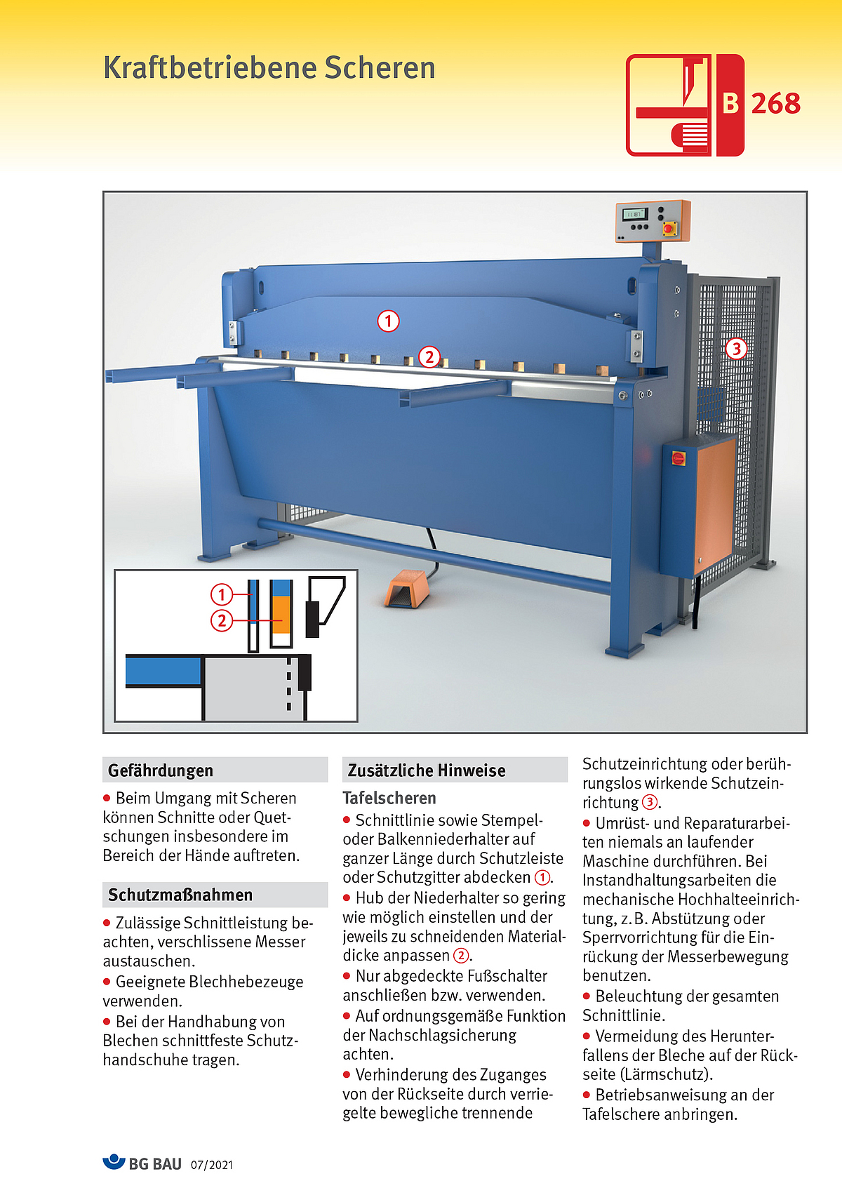 Kraftbetriebene Scheren | BG BAU - Berufsgenossenschaft der Bauwirtschaft
